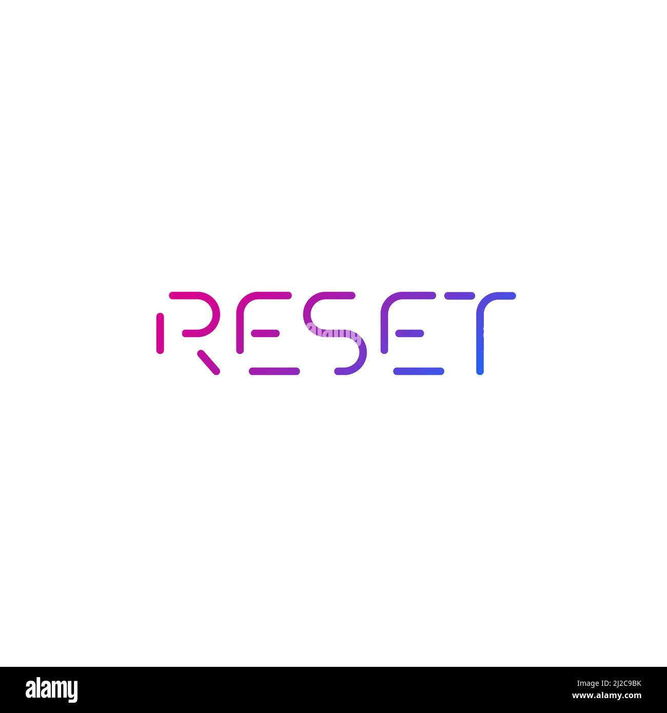 Reset vector logo, line letters design Stock Vector Image & Art - Alamy