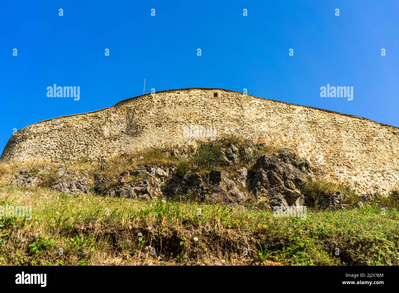 Famous Rupea fortress in Transylvania, Romania. Rupea Citadel (Cetatea ...