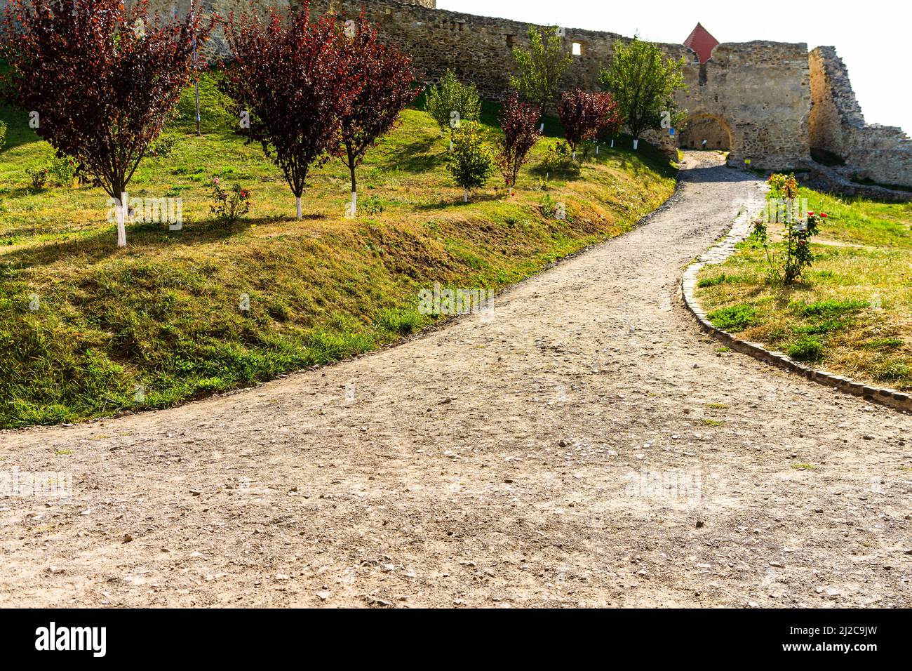 Famous Rupea fortress in Transylvania, Romania. Rupea Citadel (Cetatea ...