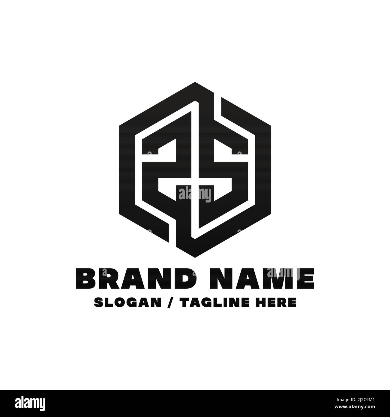 Letter 2S logo design template. Editable, resizable, EPS 10, vector ...