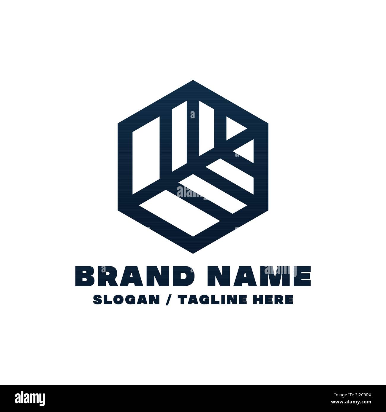 Hexagon tree leaf logo design template. Editable, resizable, EPS 10 ...