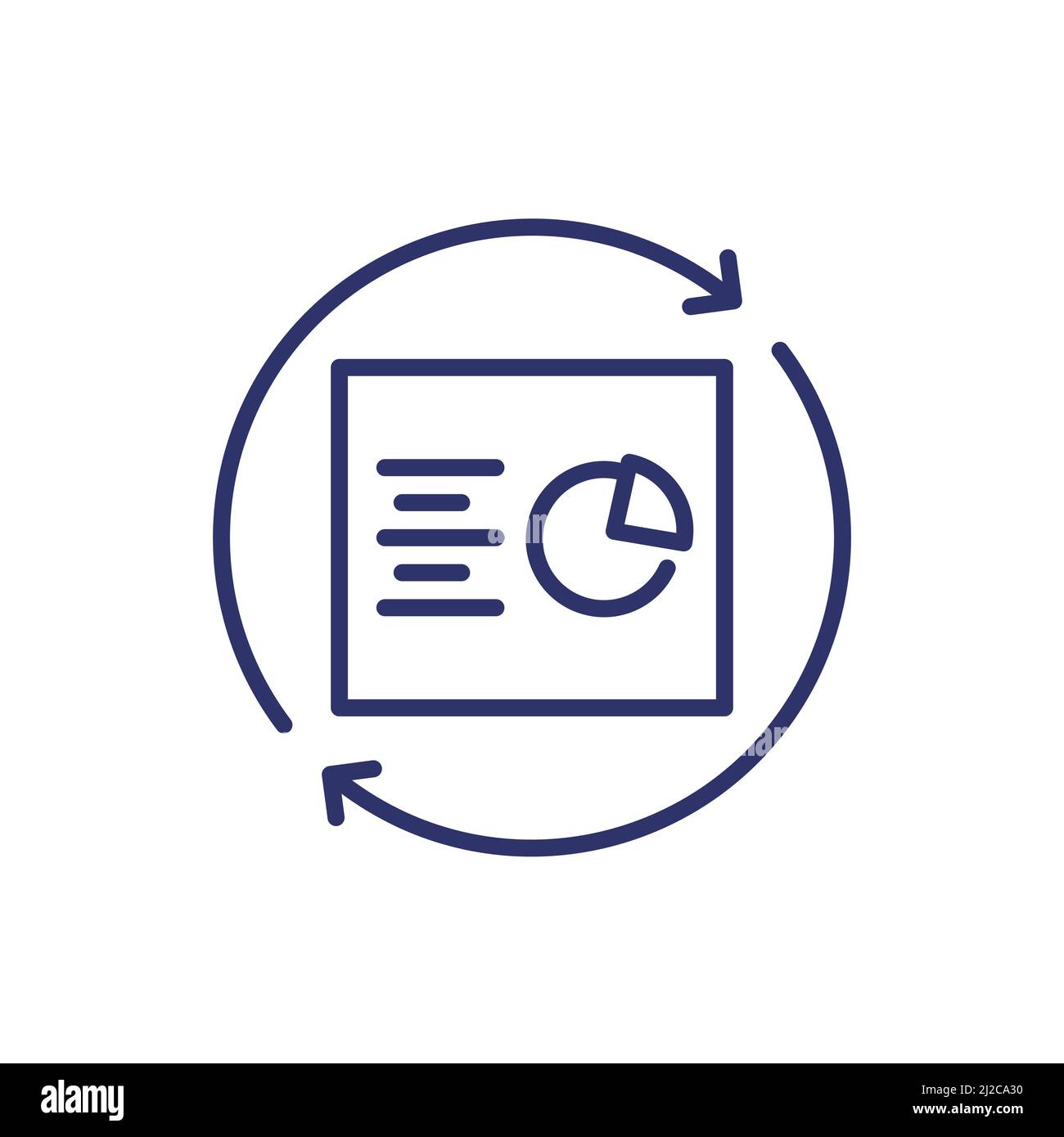 Update report icon line Cut Out Stock Images & Pictures - Alamy