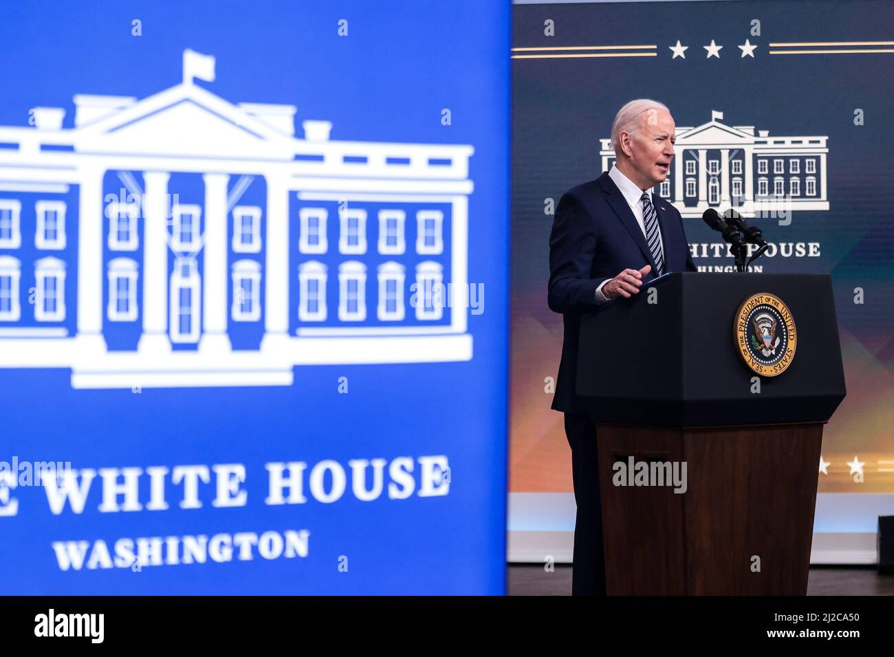 President Joe Biden speaks about reducing energy prices in the ...