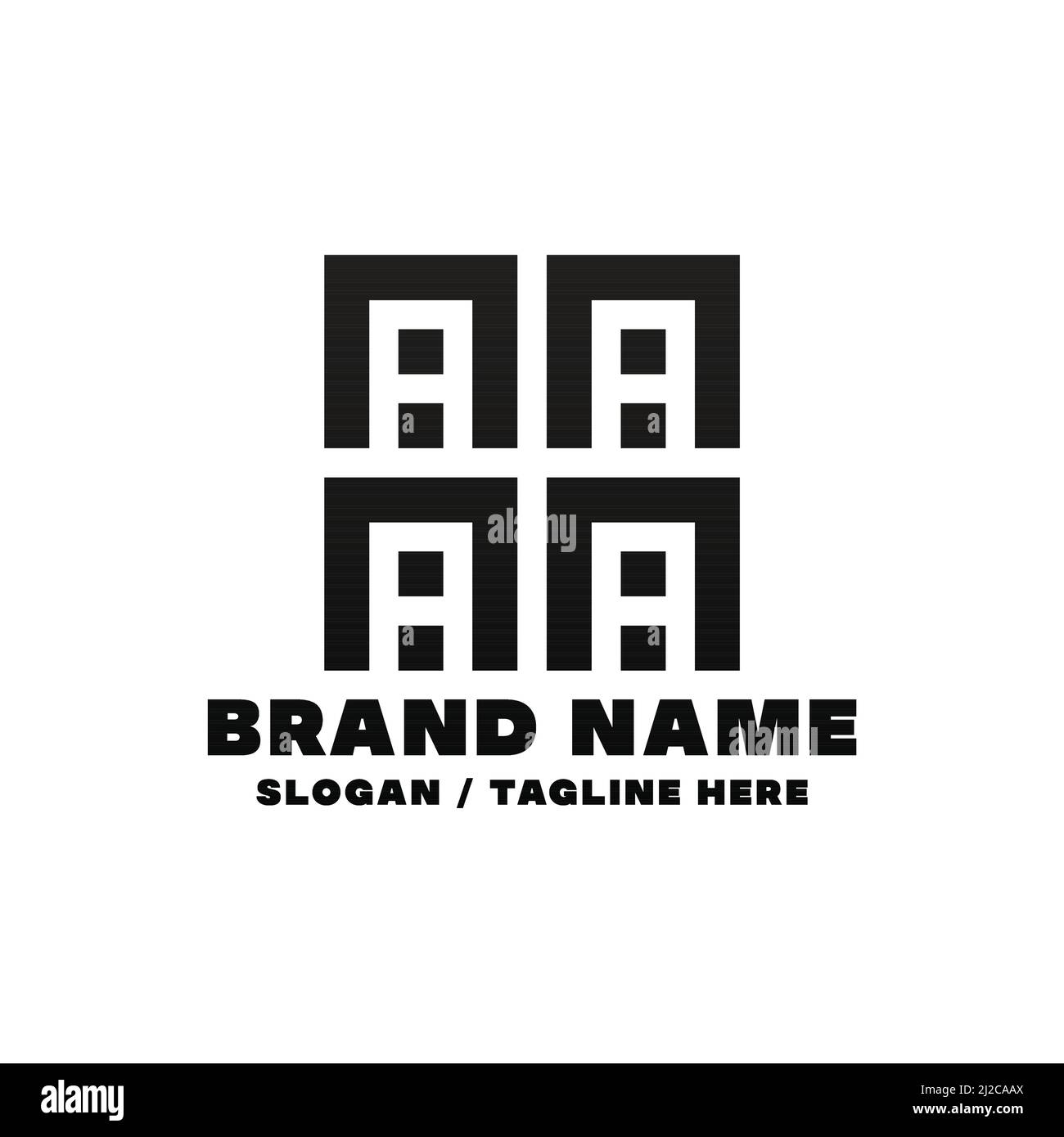 Letter AA logo design template. Editable, resizable, EPS 10, vector ...