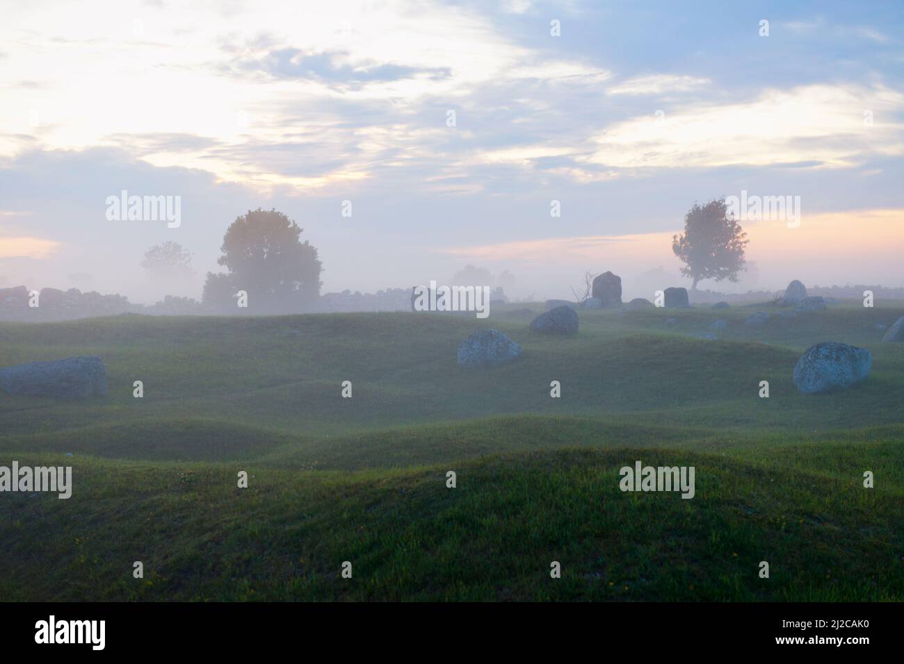 Ancient grave field in Oland, Sweden Stock Photo - Alamy