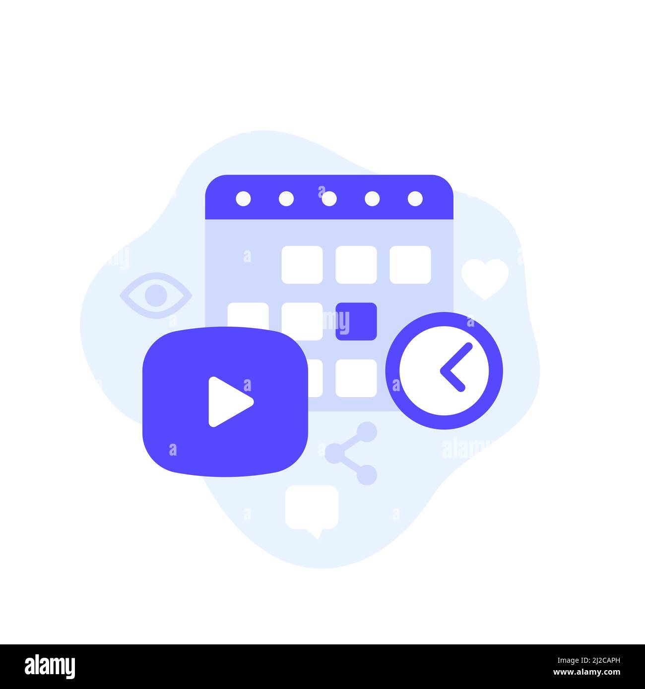 content plan, video and calendar vector art Stock Vector Image & Art ...