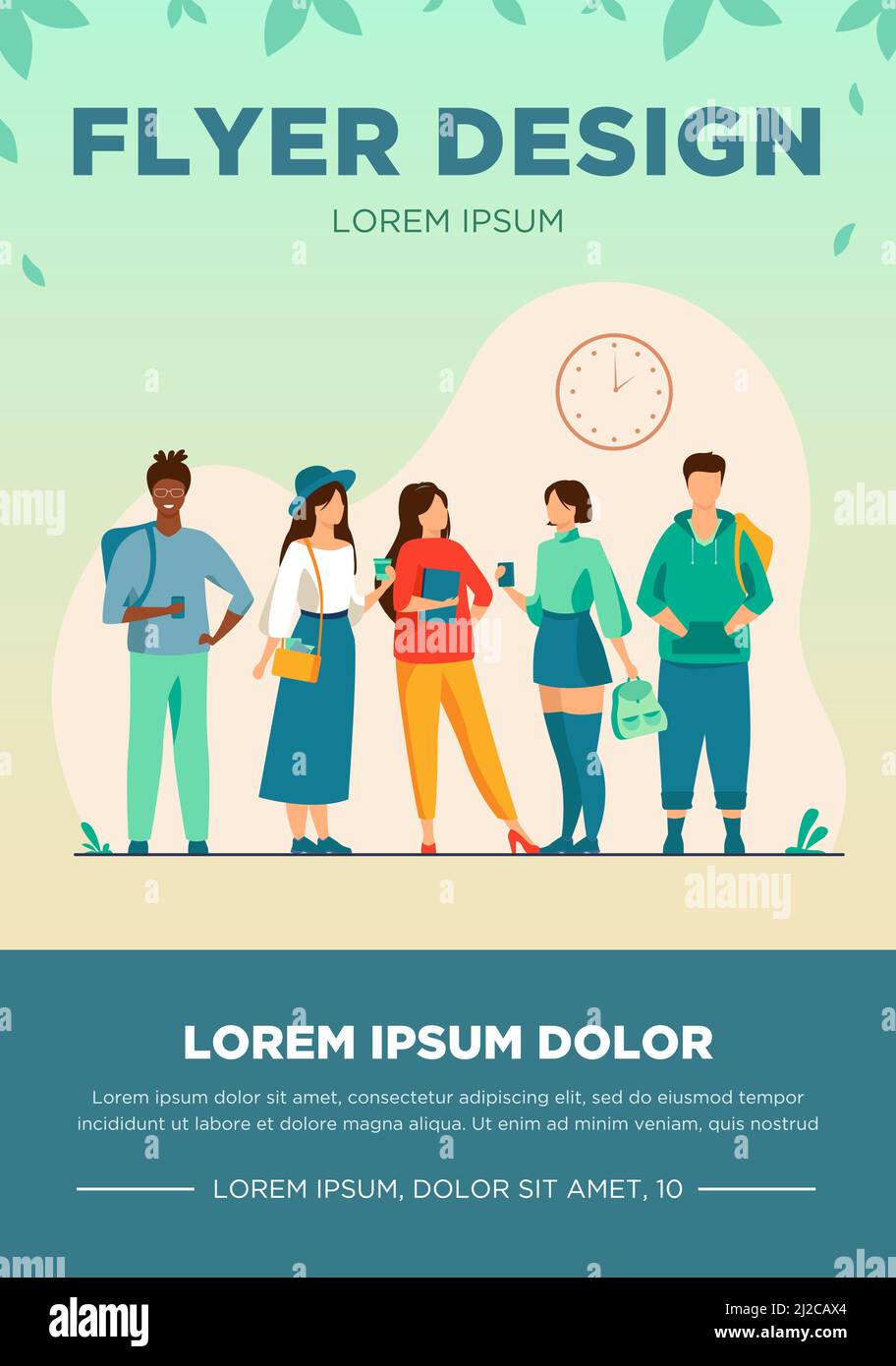 Group of college or university students hanging out. Happy teen girls ...