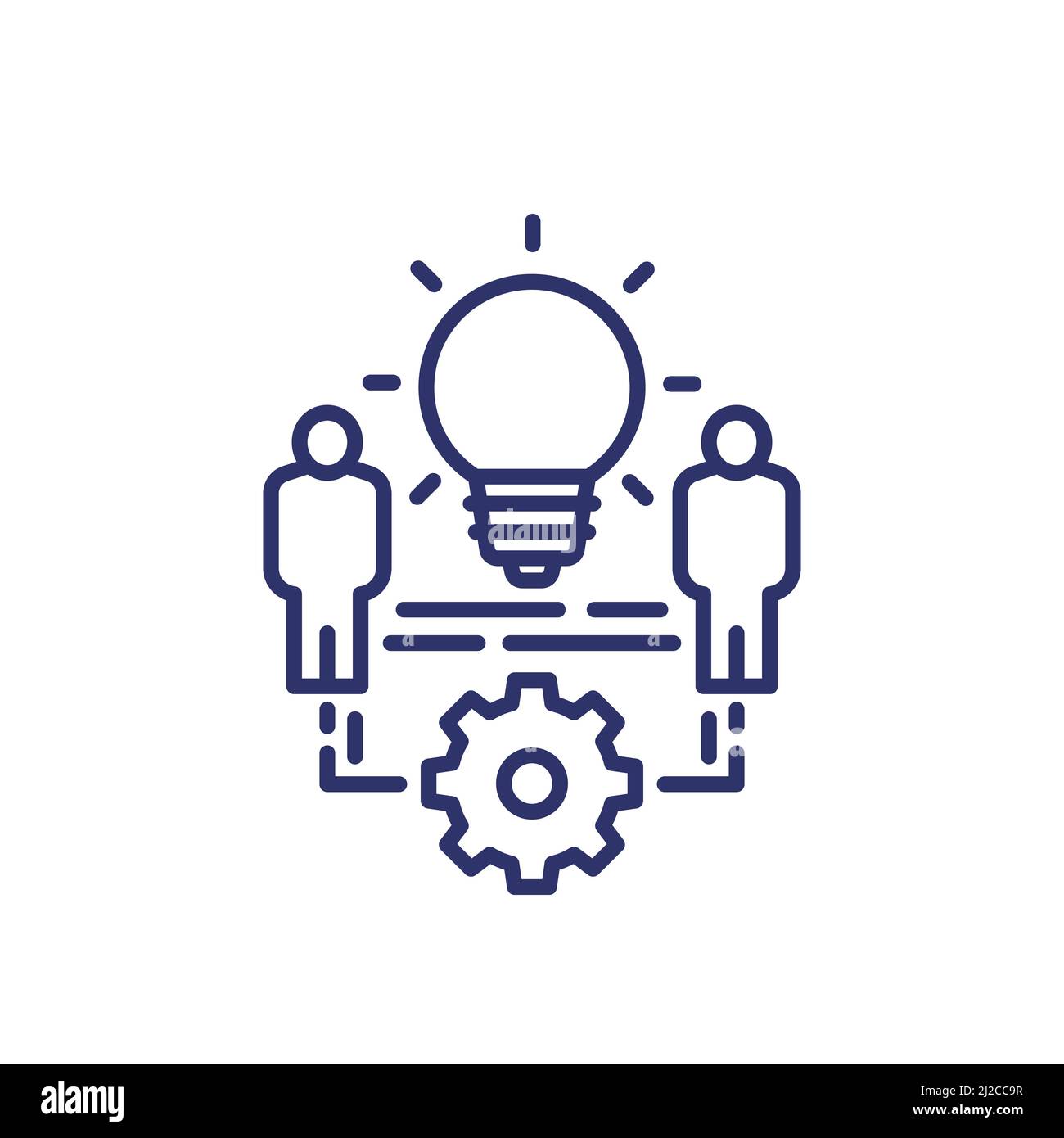 exchange of ideas, thought process line icon Stock Vector Image & Art ...