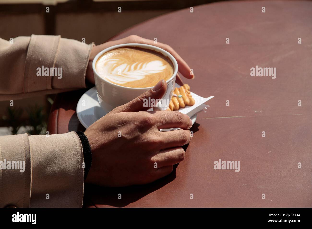 A model in a cafe Stock Photo - Alamy