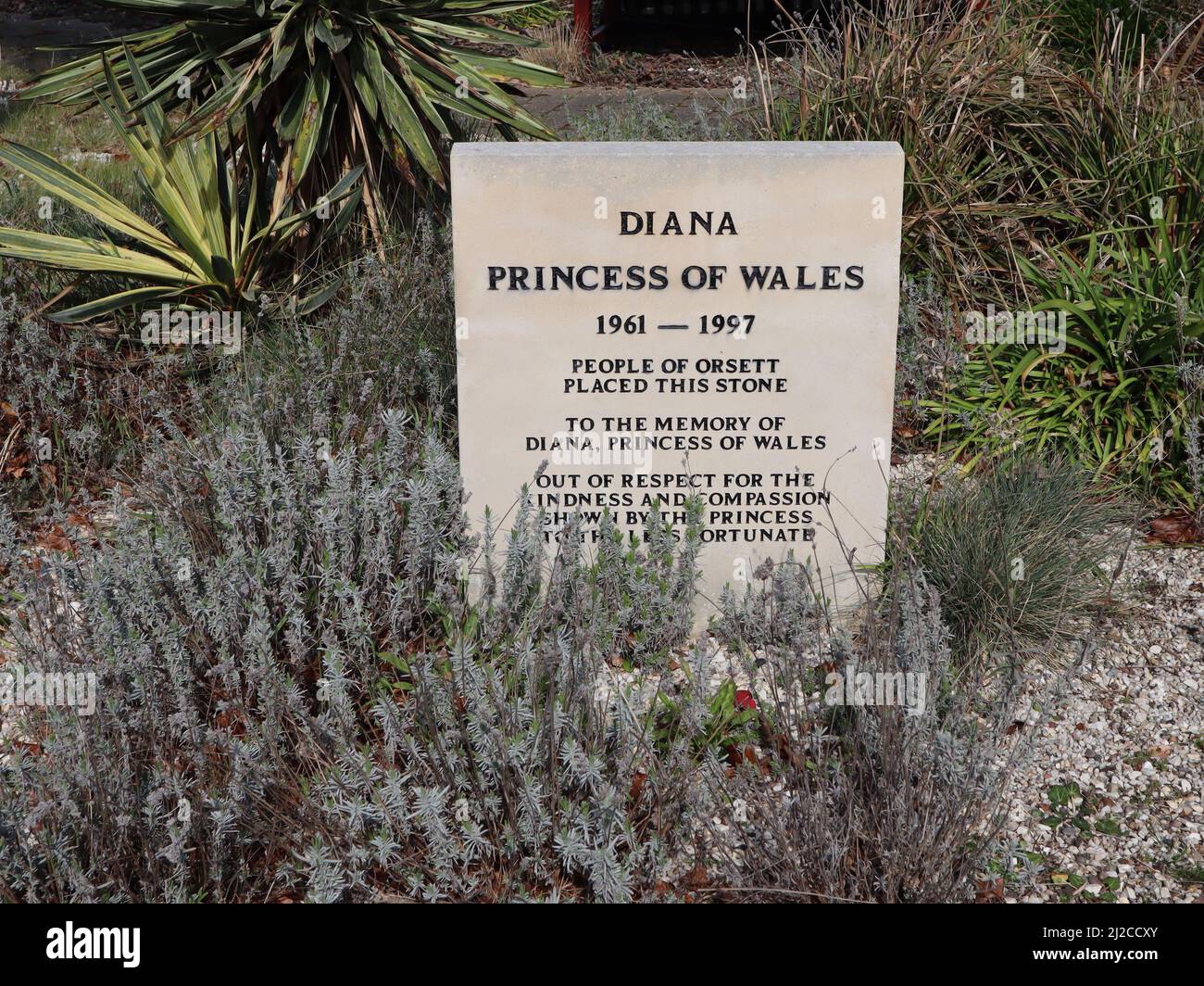 Memorial stone for Diana, Princess of Wales, erected in her honour by ...