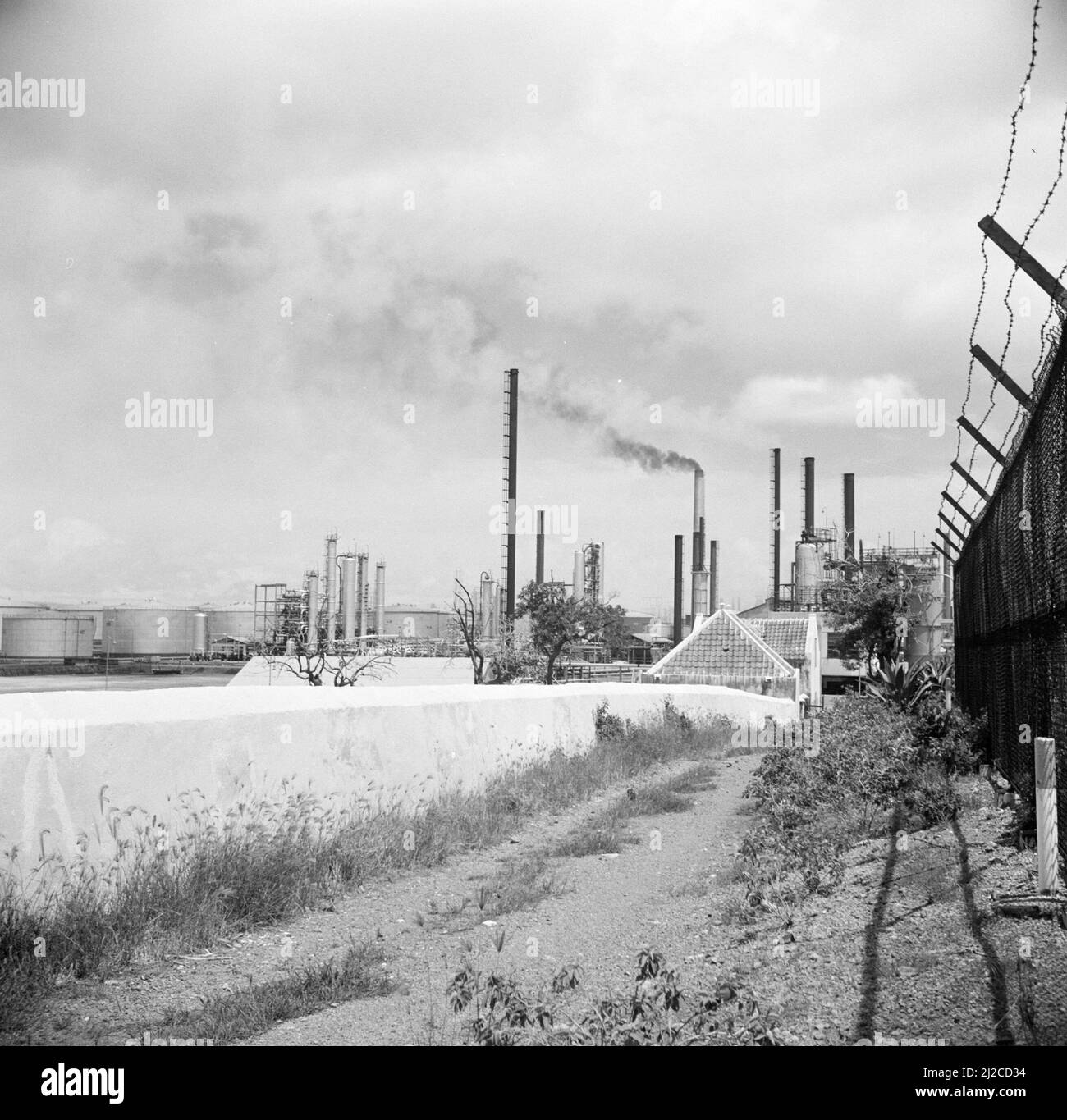 Oil refinery curacao dutch Black and White Stock Photos & Images - Alamy