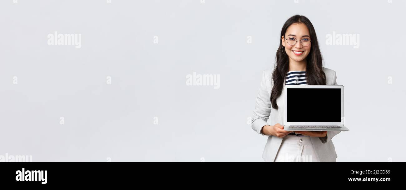 Business, finance and employment, female successful entrepreneurs concept. Talented real estate ...