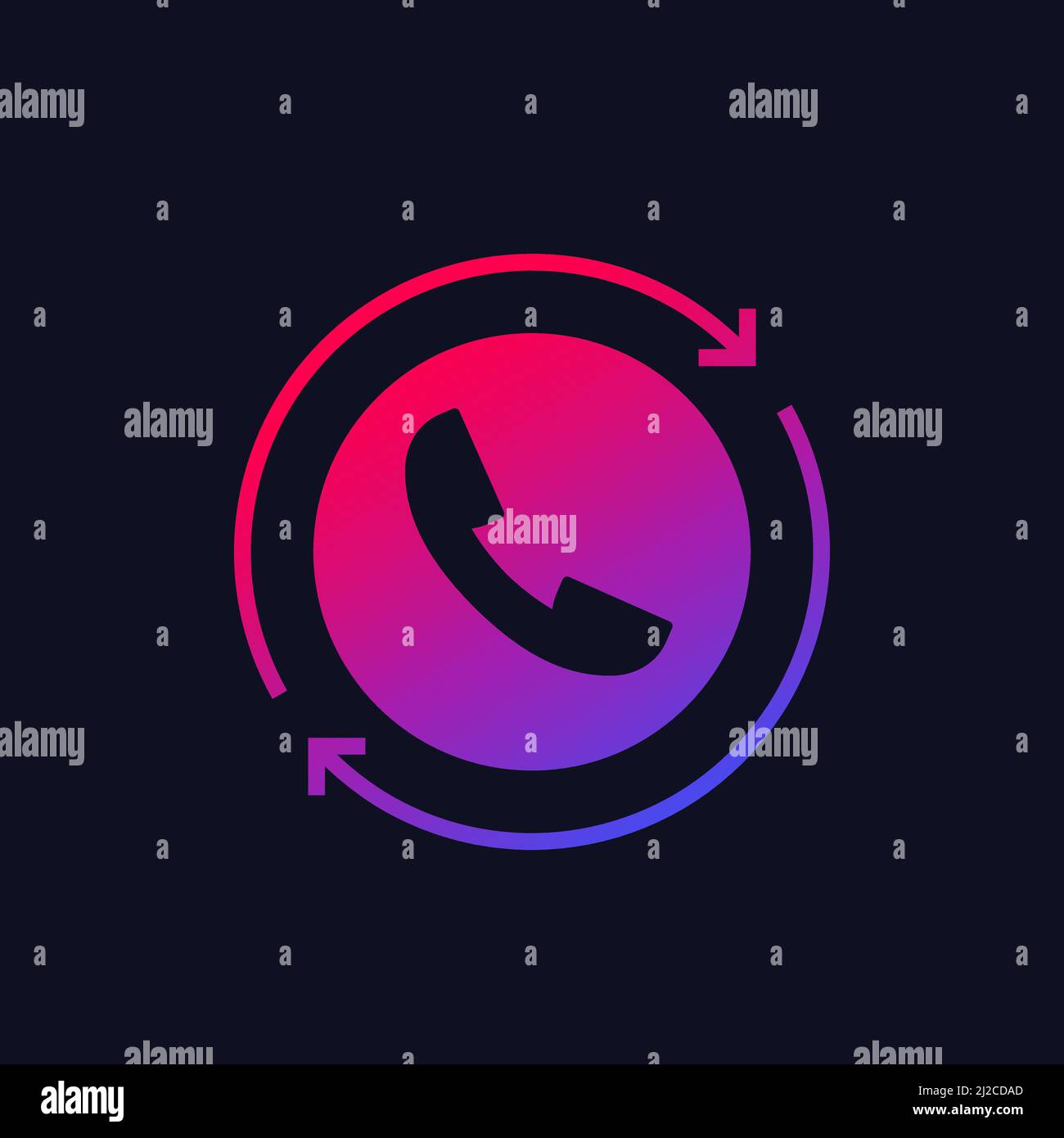 request call, callback icon with a phone, vector Stock Vector Image ...