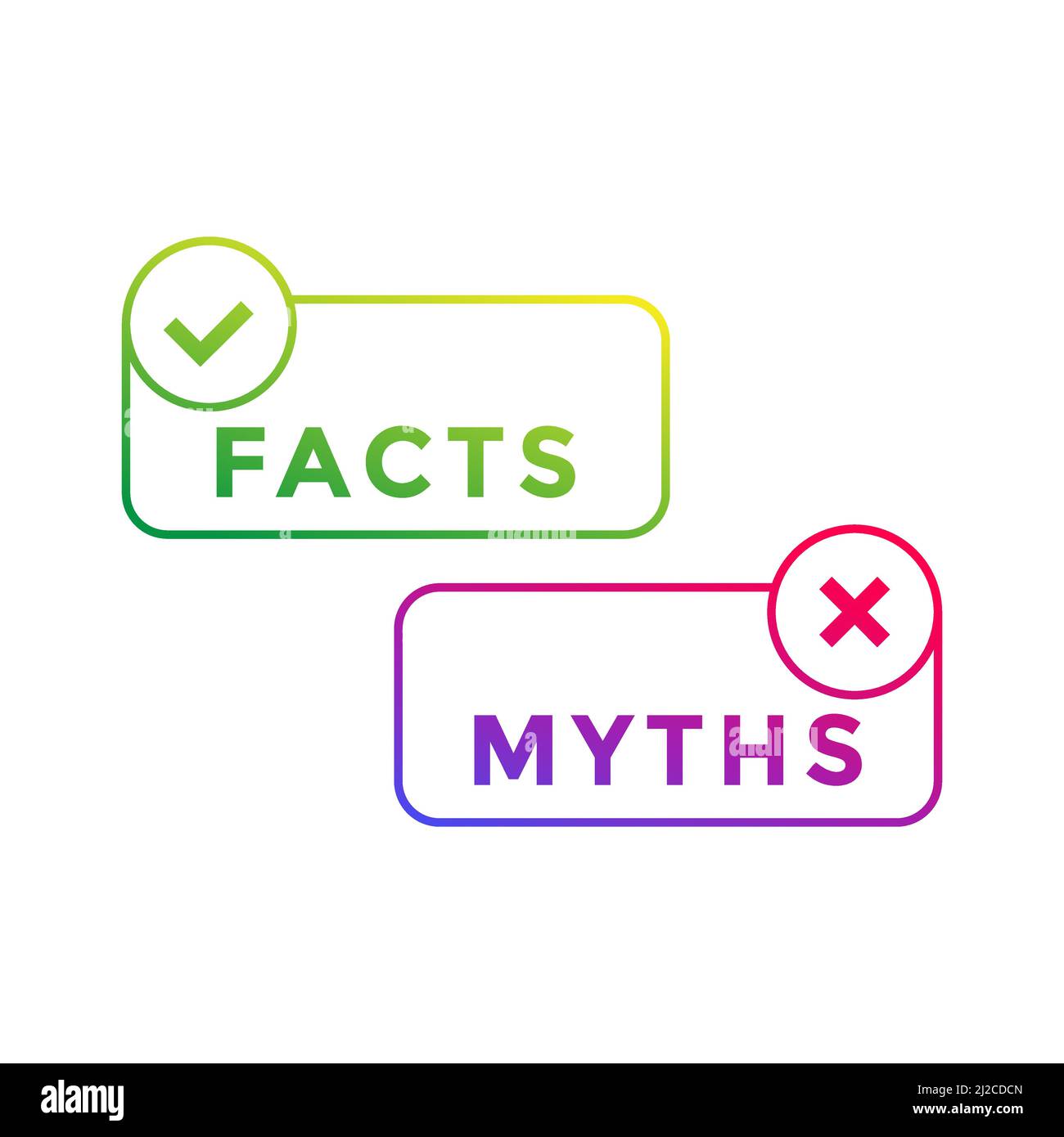 facts and myths, vector art Stock Vector Image & Art - Alamy
