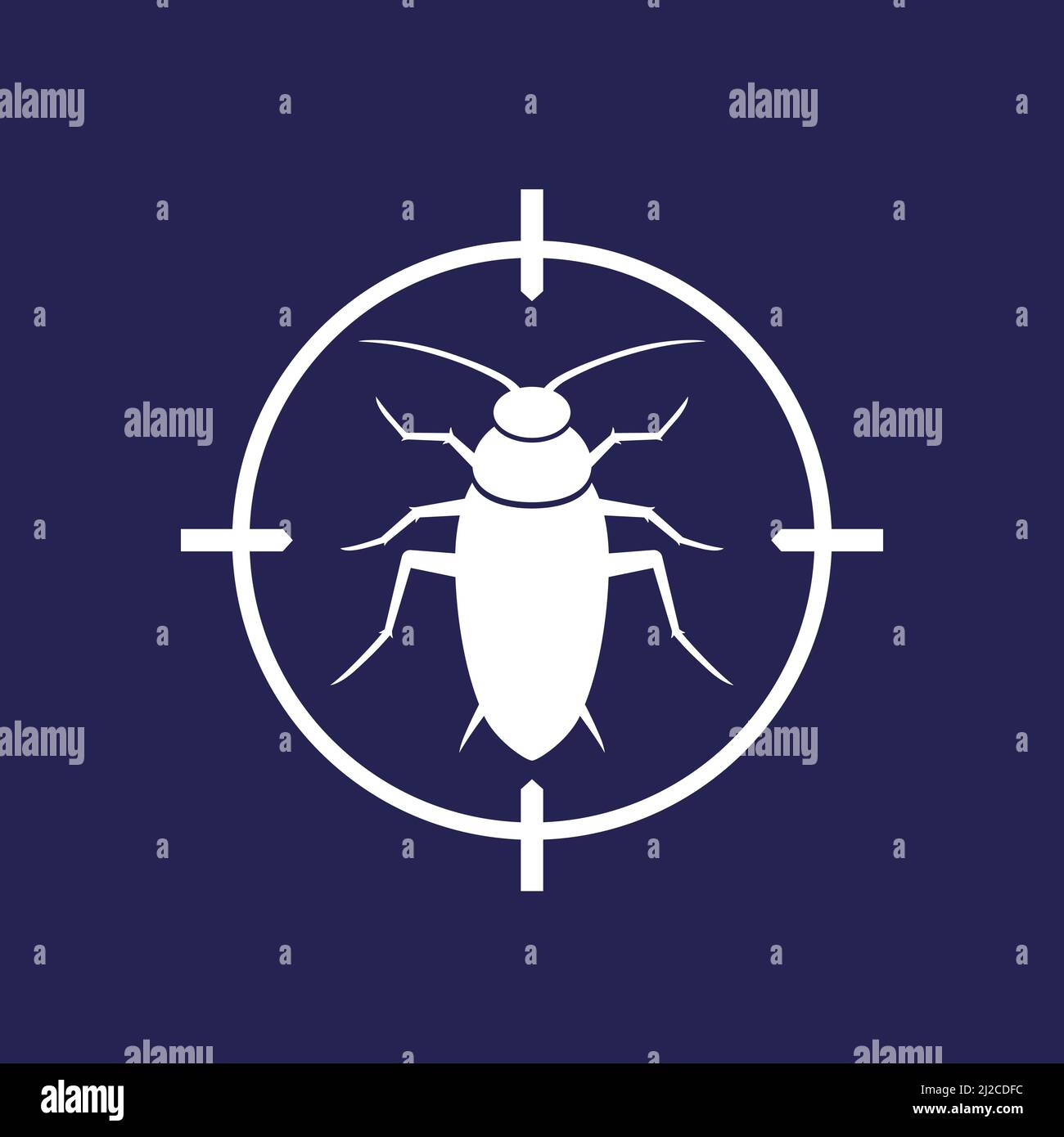 pest control icon with a roach, vector sign Stock Vector Image & Art ...