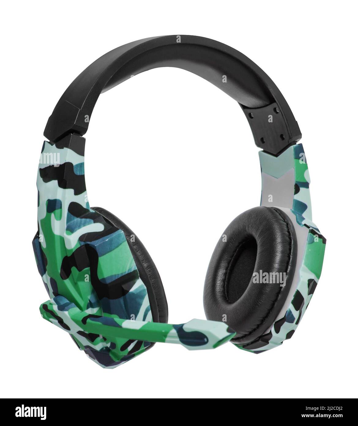 headphones for a computer, headset isolated on a white background Stock ...