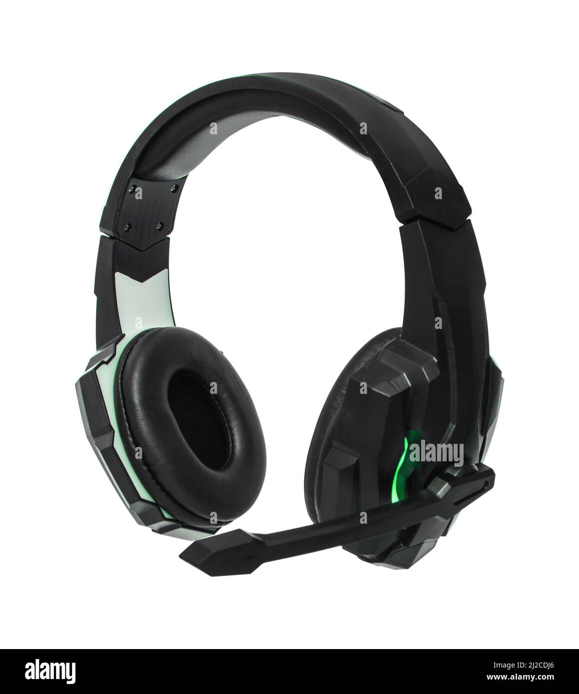 headphones for a computer, headset isolated on a white background Stock ...