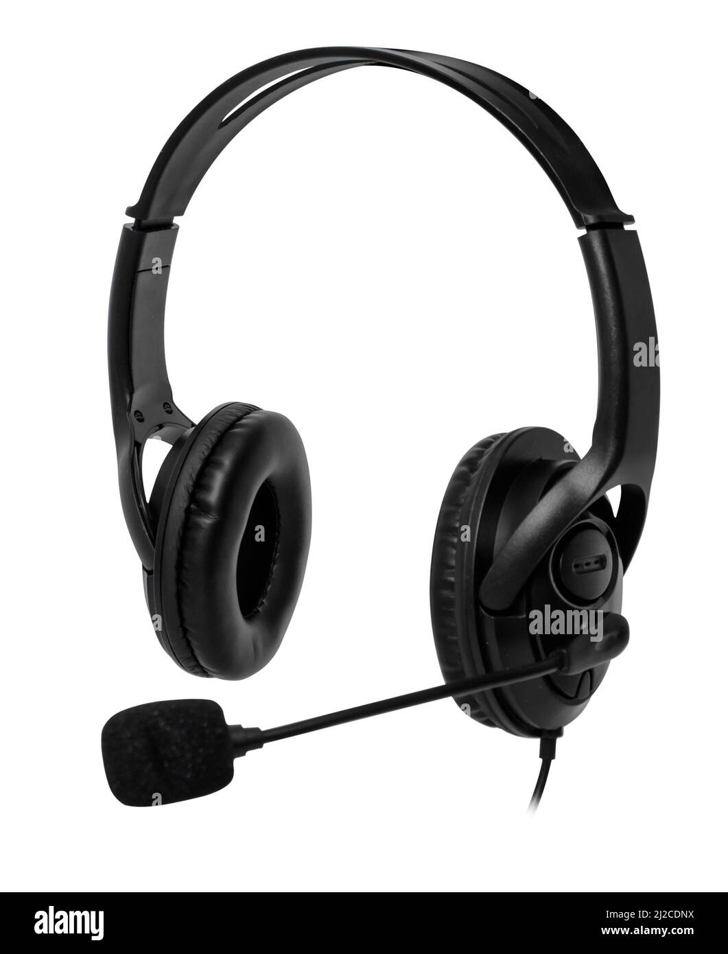 headphones for a computer, headset isolated on a white background Stock ...