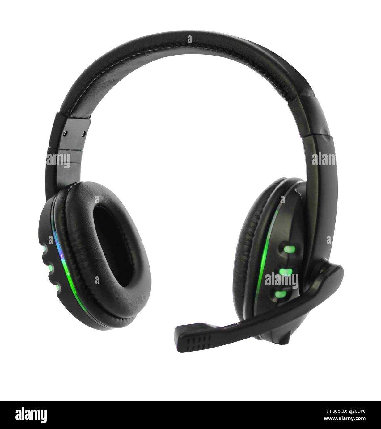 headphones for a computer, headset isolated on a white background Stock ...