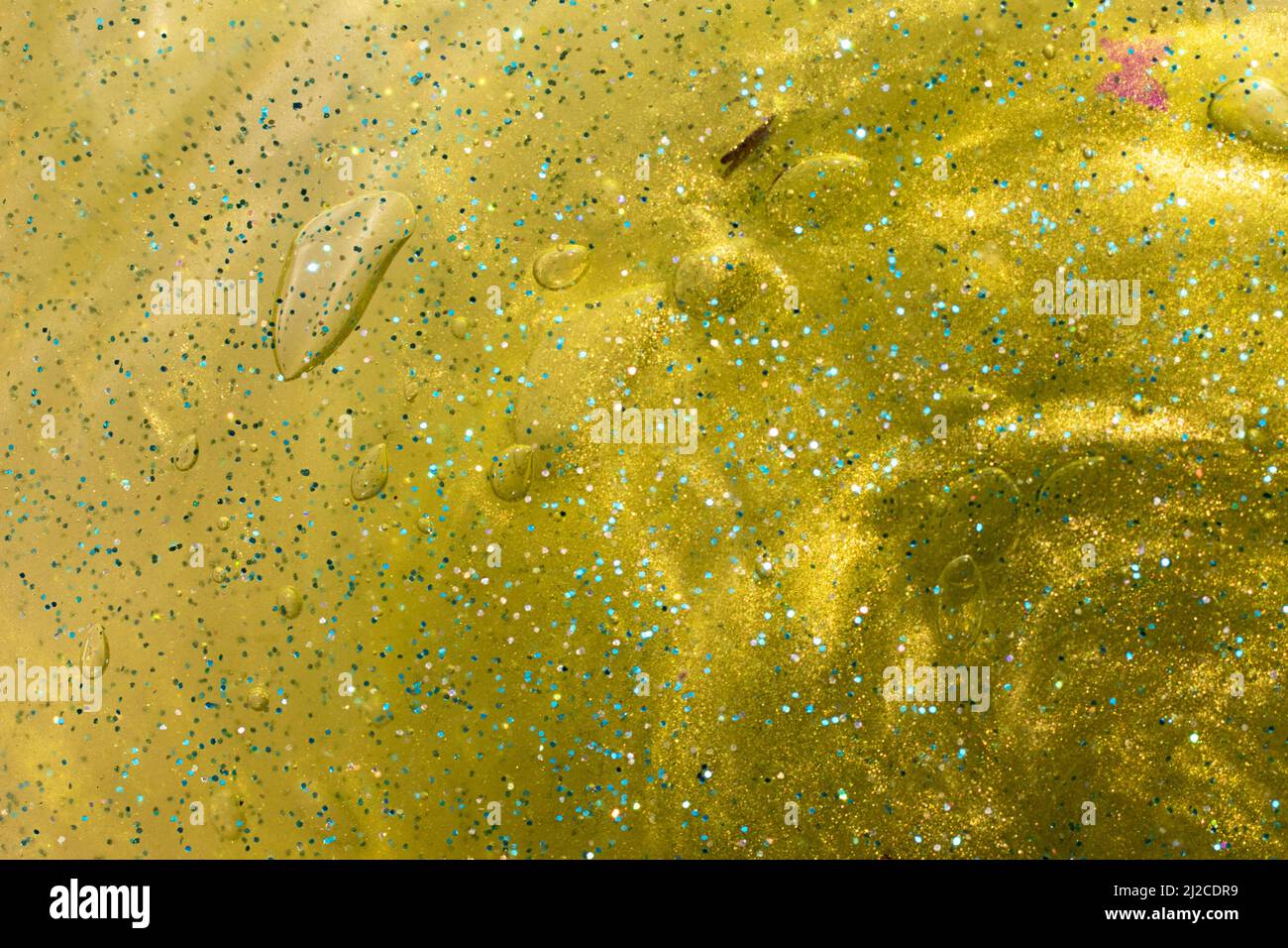 Macro photography of the slime texture.Abstrat green background with ...