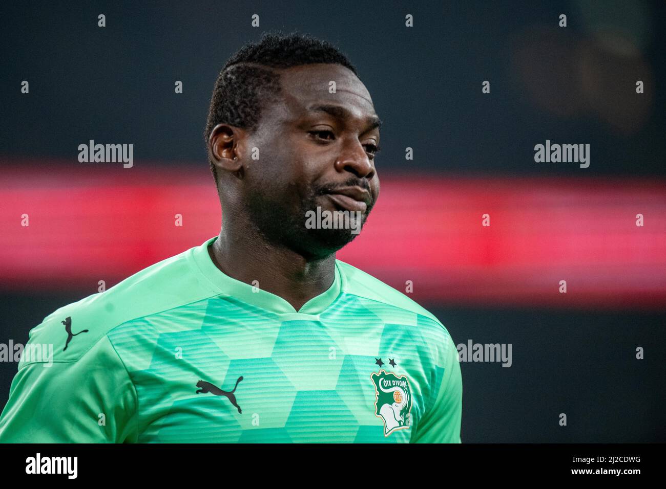 LONDON, ENGLAND - MARCH 29: Badra Ali Sangare of Côte d'Ivoire during ...