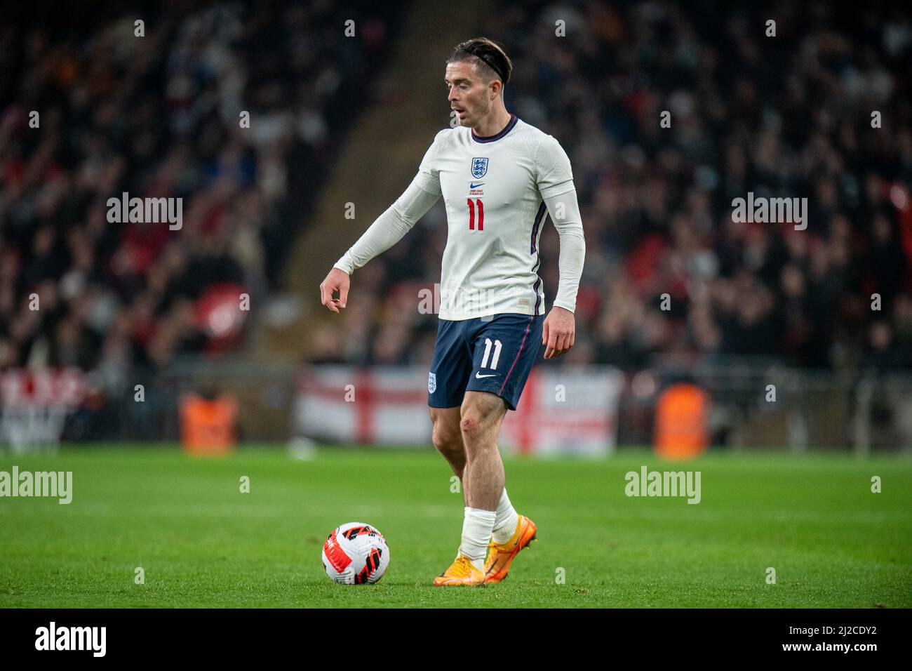 LONDON, ENGLAND - MARCH 29: Jack Grealish of England during the ...
