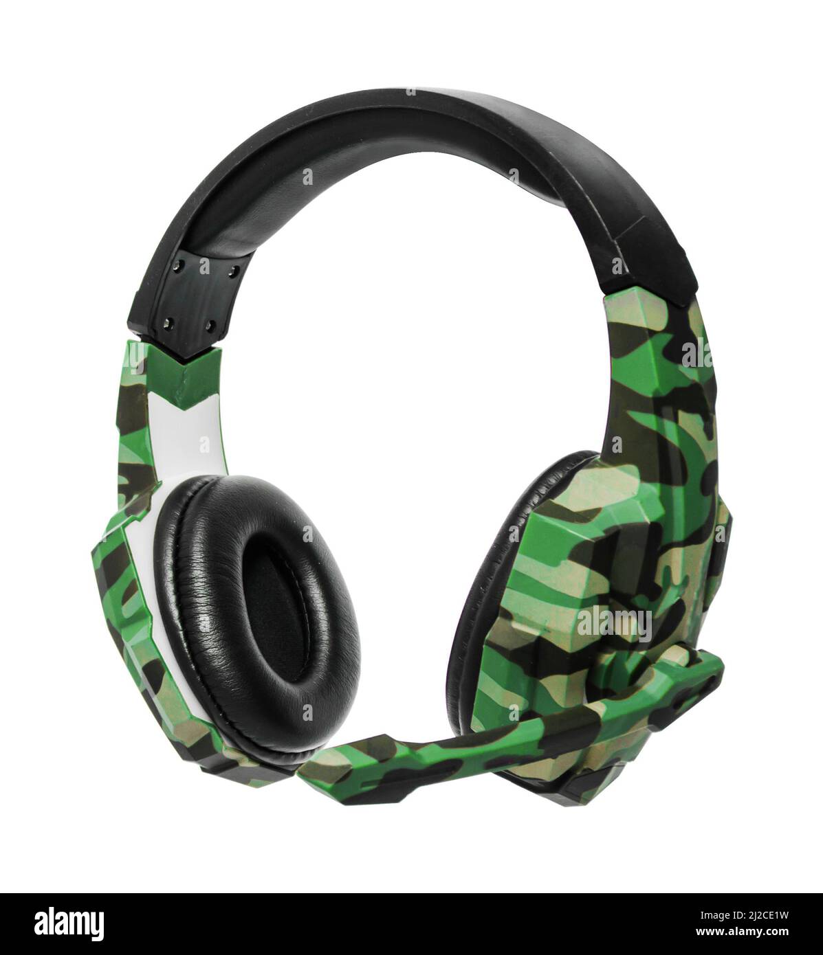 headphones for a computer, headset isolated on a white background Stock ...