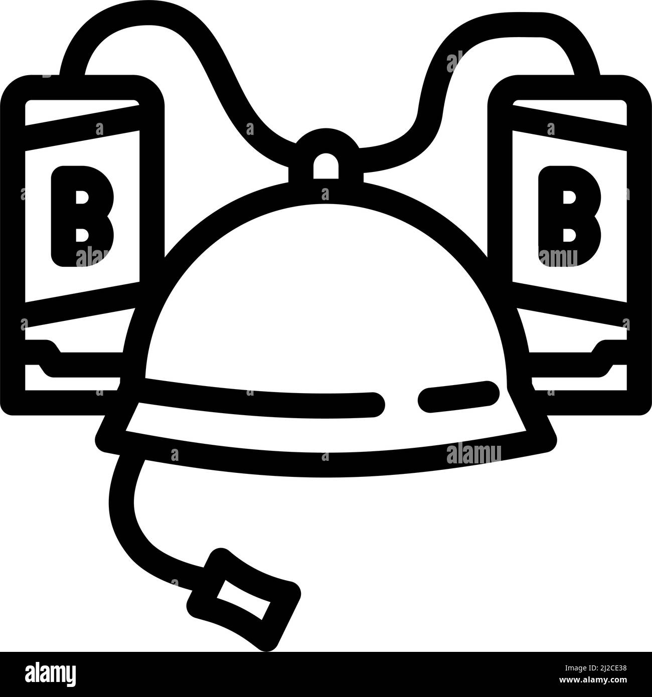 helmet with beer line icon vector illustration Stock Vector Image & Art ...