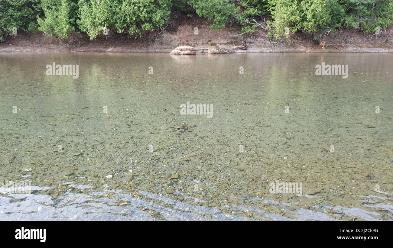 An Ultra clear river in Gaspesie Quebec Stock Photo - Alamy