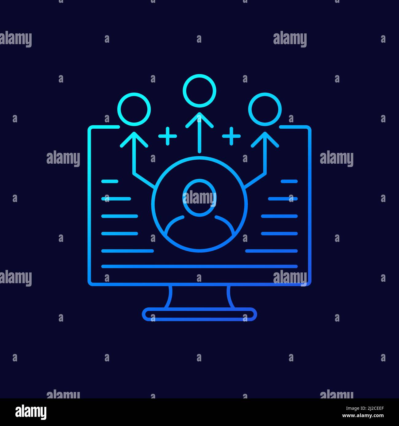 Refer friend concept icon Stock Vector Images - Alamy