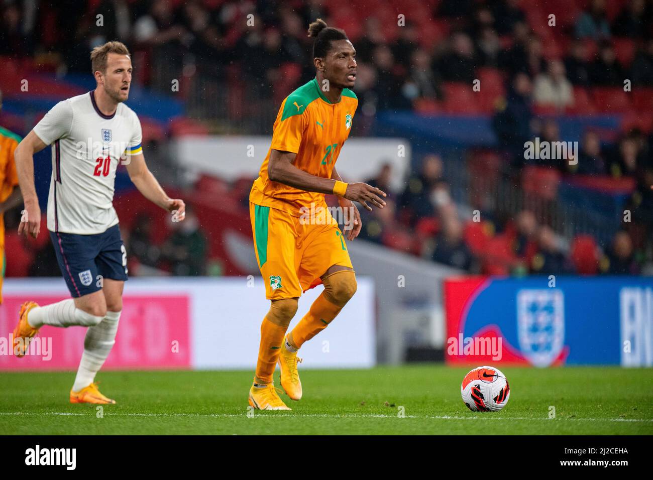 LONDON, ENGLAND - MARCH 29: Simon Deli of Côte d'Ivoire during the ...