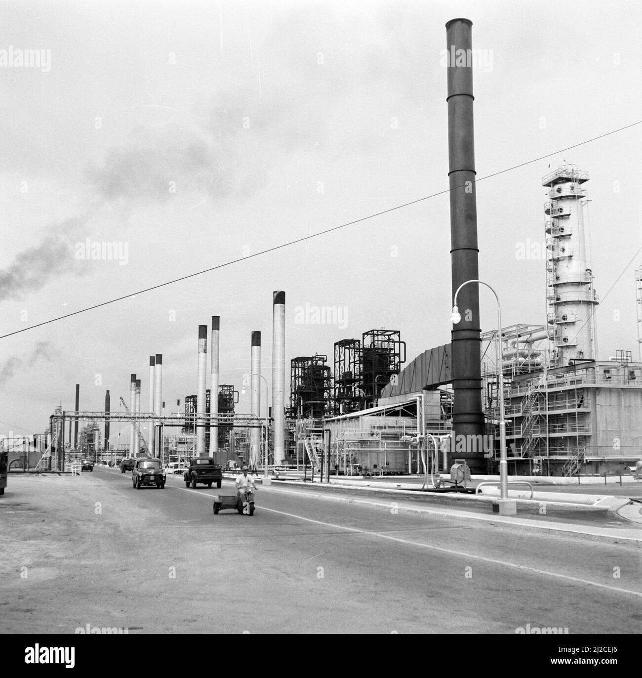 The Lago Refinery in Sint Nicolaas in Aruba ca. October 1, 1955 Stock ...