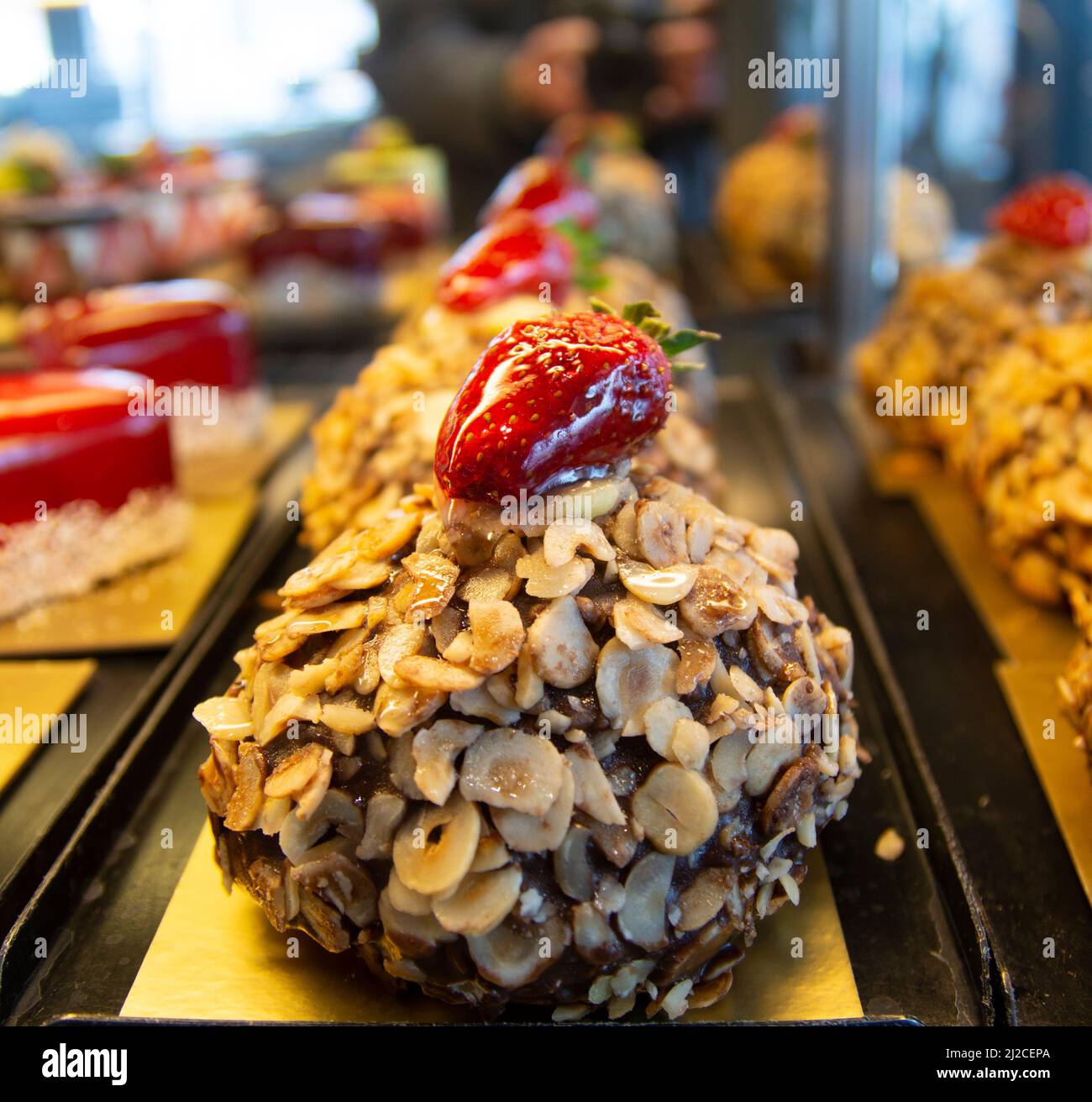 Chocolate Mixed Fruit Strawberry Fancy Cake Stock Photo - Alamy