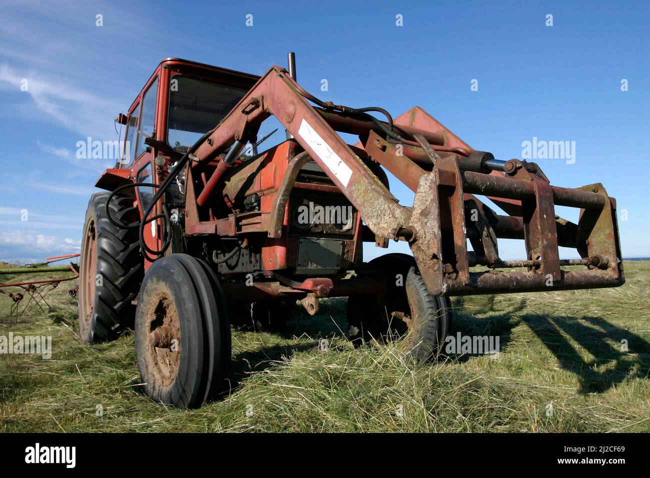 Traktor. Södra Öland Stock Photo - Alamy