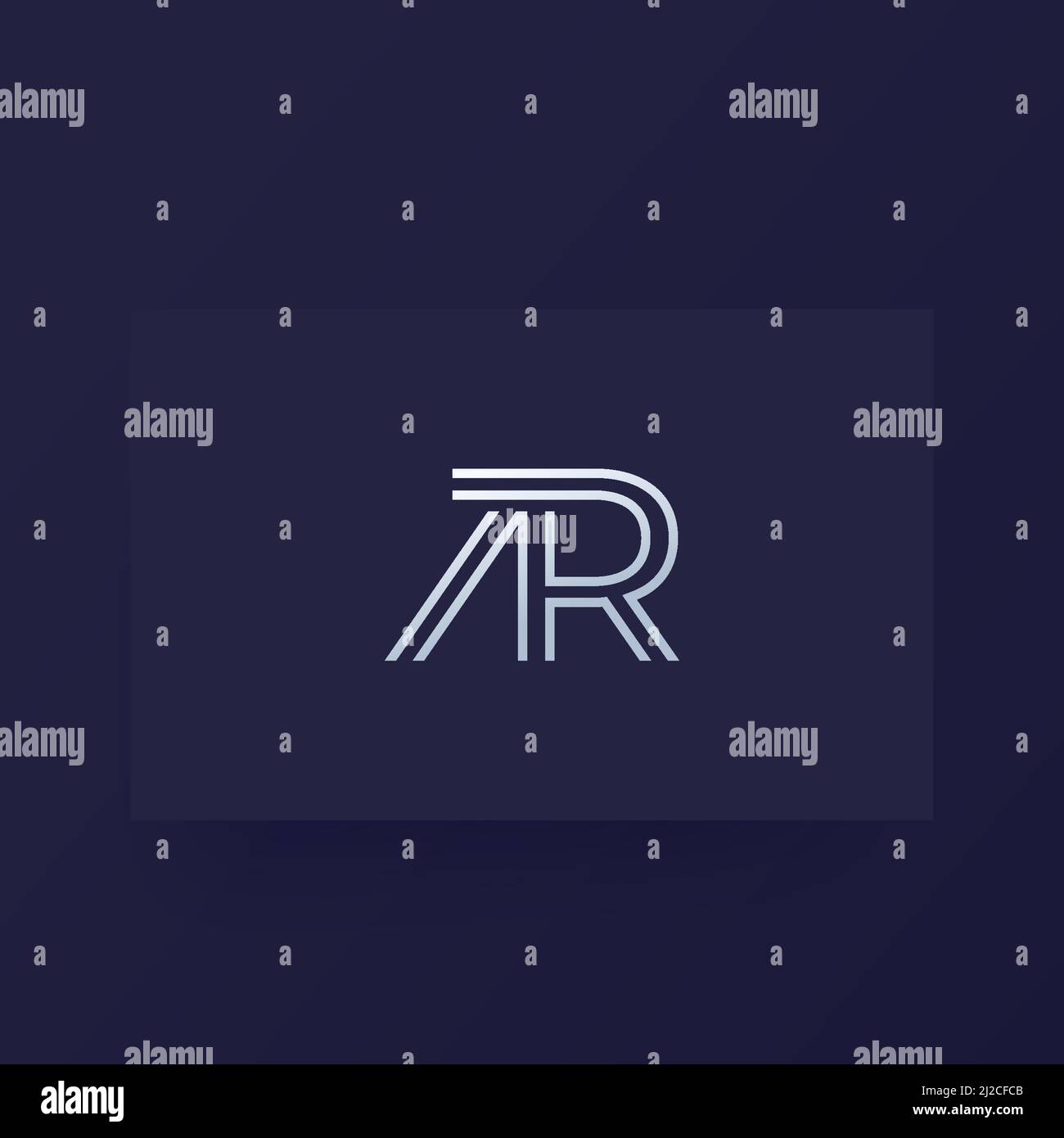 AR letters, vector monogram, logo on card Stock Vector Image & Art - Alamy
