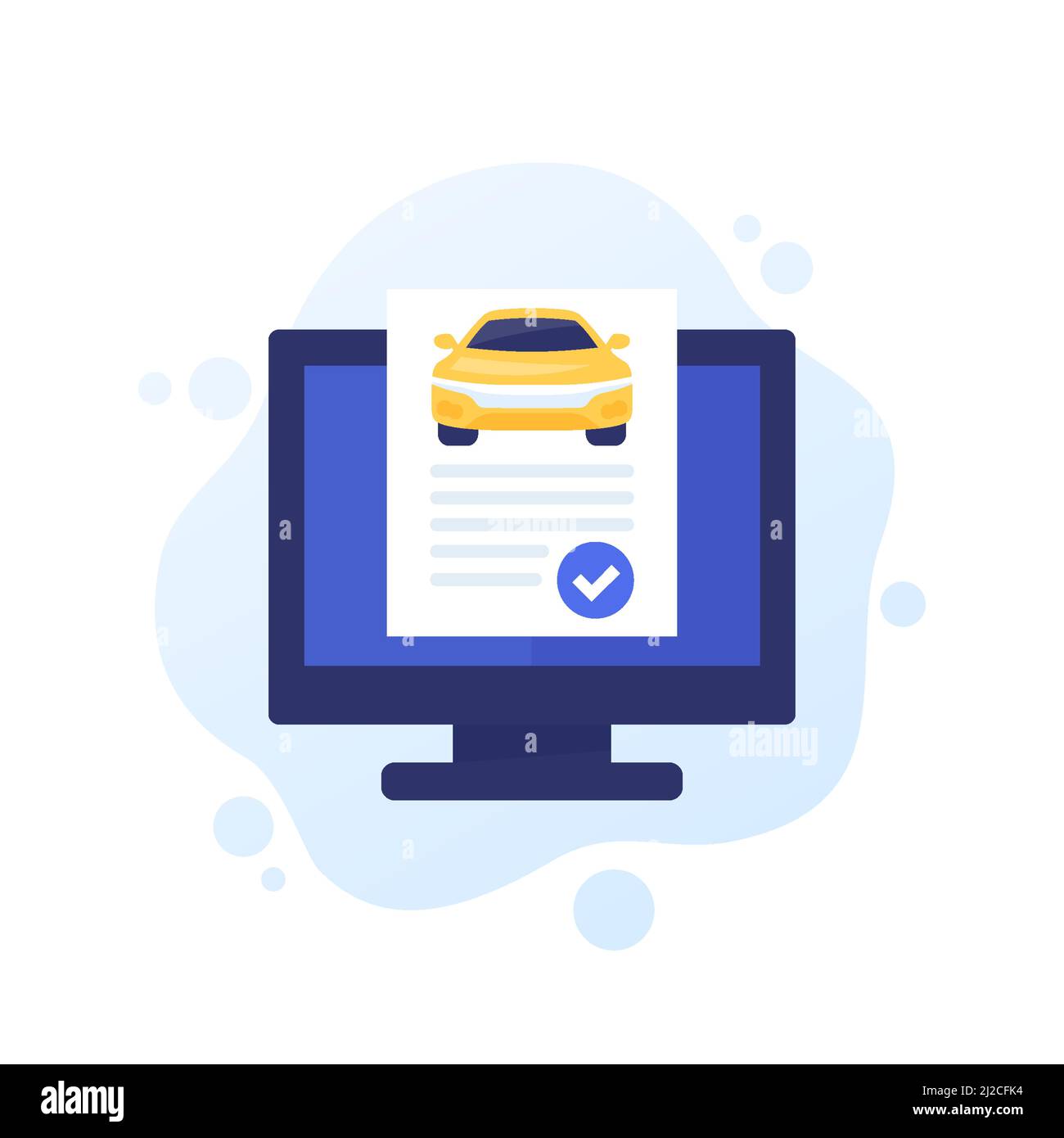 car history report, online check, vector icon Stock Vector Image & Art ...