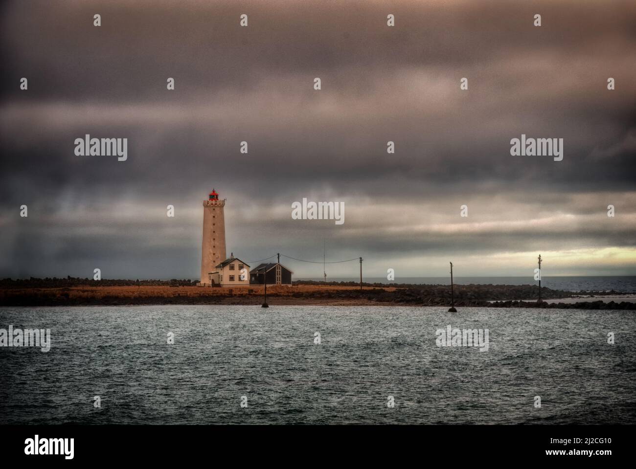 Grotta Lighthouse in Reykjavik Iceland Stock Photo - Alamy