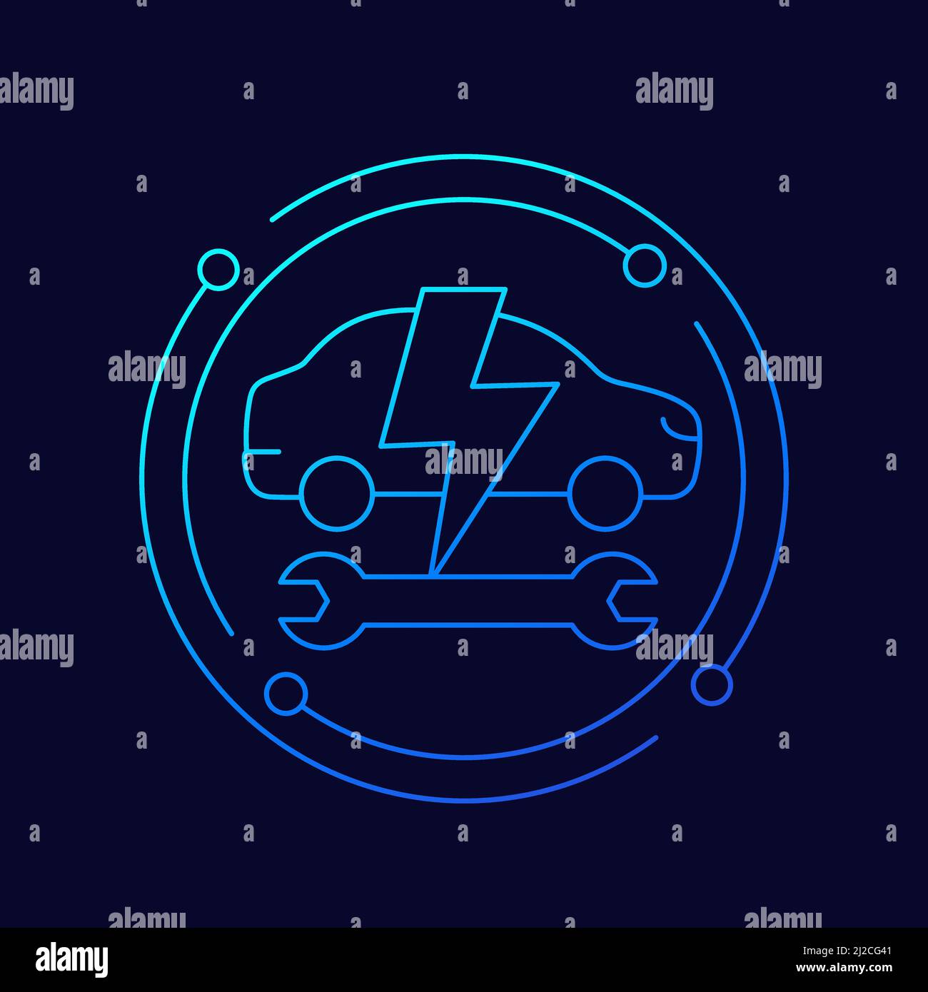 electric car service line icon, vector Stock Vector Image & Art - Alamy