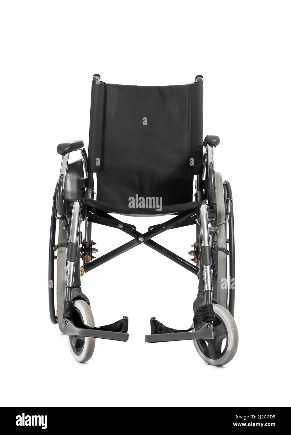 Empty wheelchair isolated on white Stock Photo - Alamy
