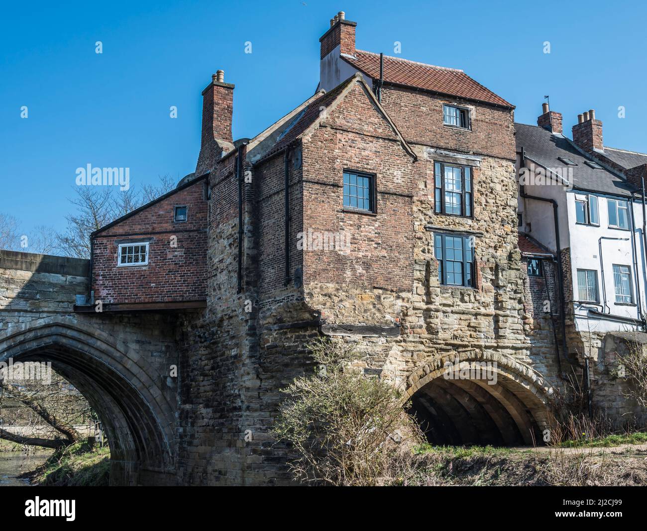 Colourful scenes on the River Wear in the historic city of Durham shown ...