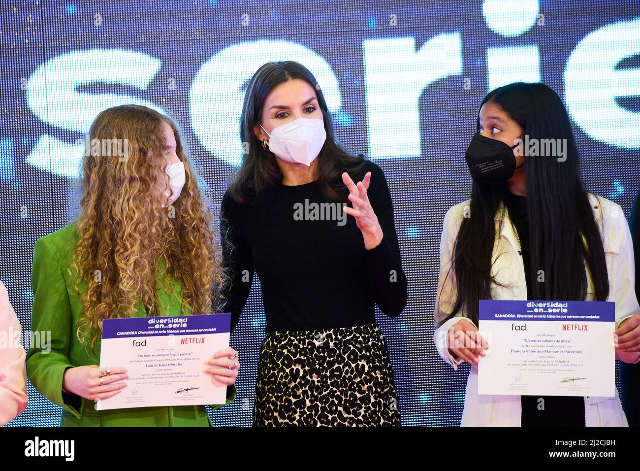 31-03-2022 Madrid Queen Letizia at the closing ceremony of the ...