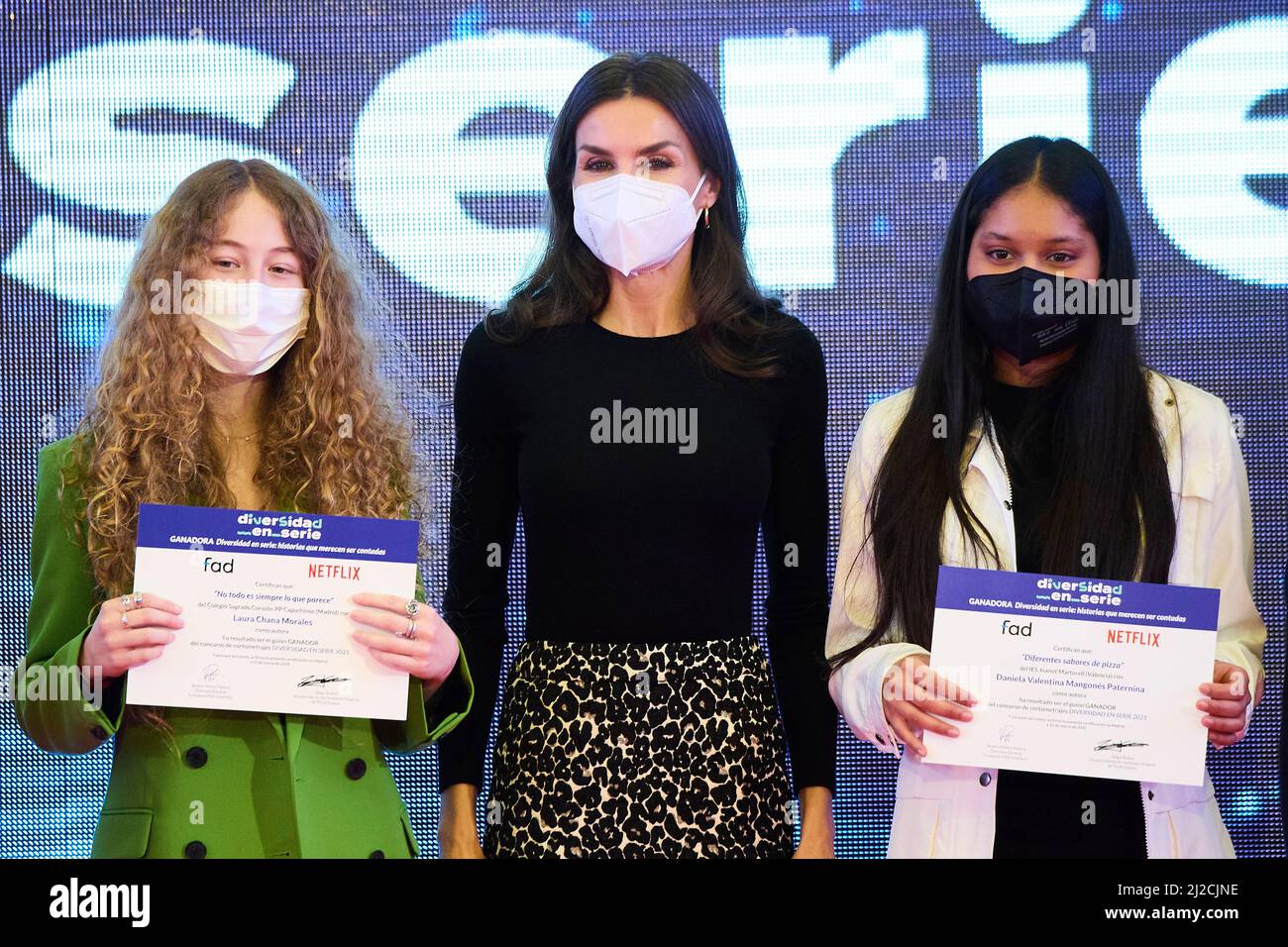 31-03-2022 Madrid Queen Letizia at the closing ceremony of the ...