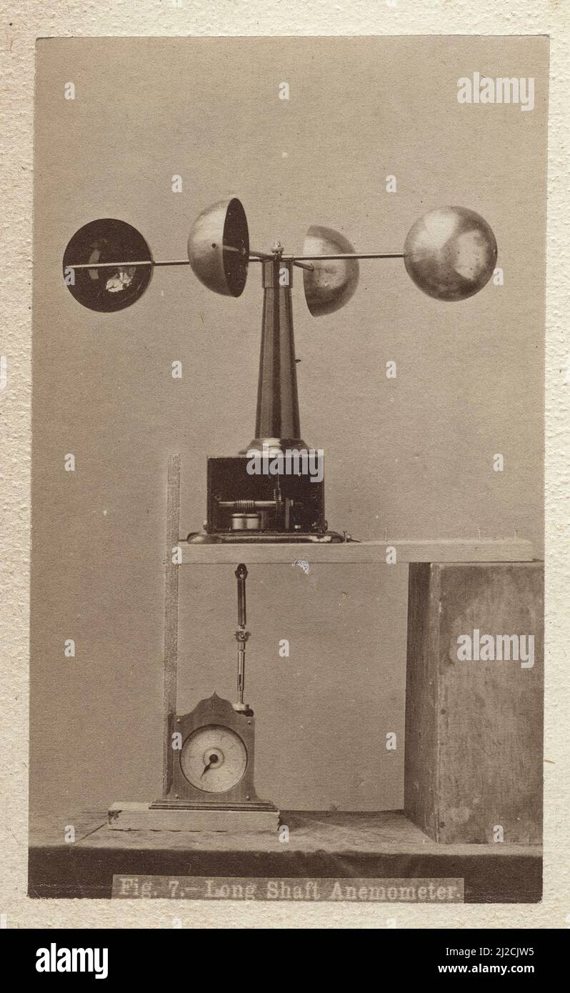 A long shaft anemometer, 1878. Photography by George Templeman Kingston ...