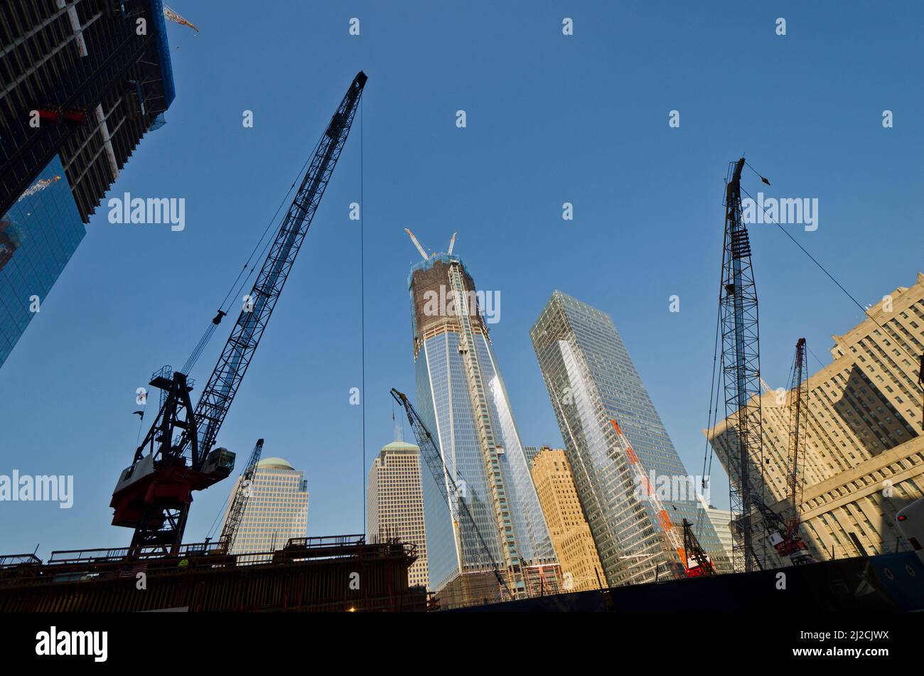 Ground zero under reconstruction Stock Photo - Alamy
