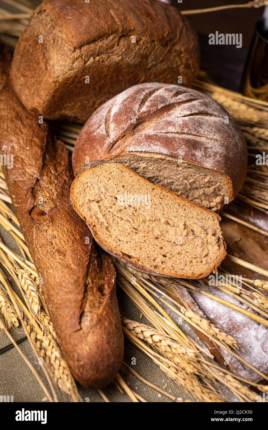 Composition with bread hi-res stock photography and images - Alamy