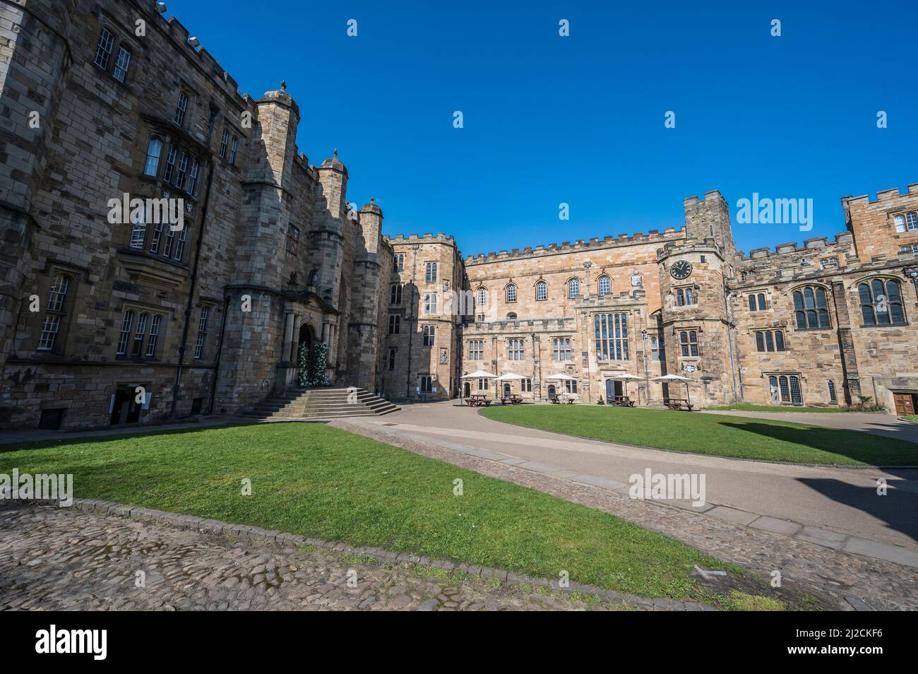 This is the famous 11th century Norman Durham Castle Fortress that ...