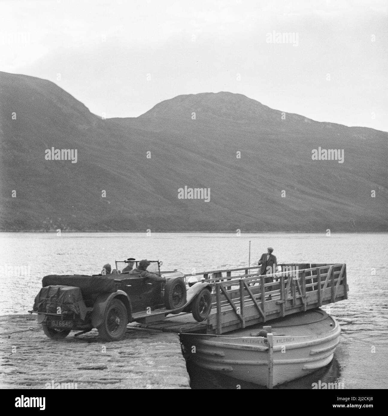 Car boarded a ferry ca: 1934 Stock Photo - Alamy