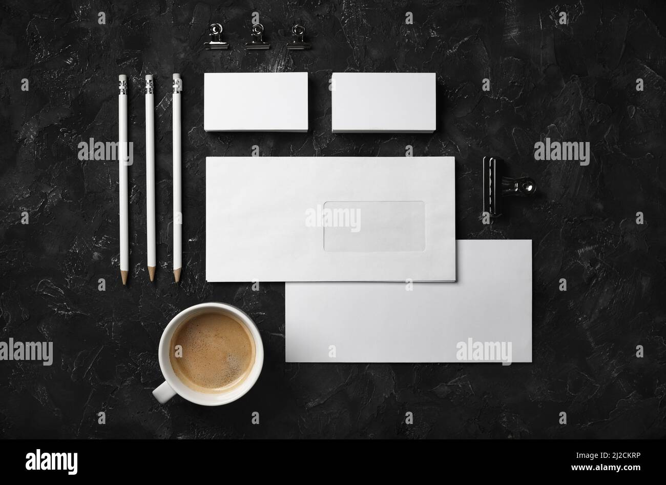 Branding stationery mockup. Blank objects for placing your design. Top ...