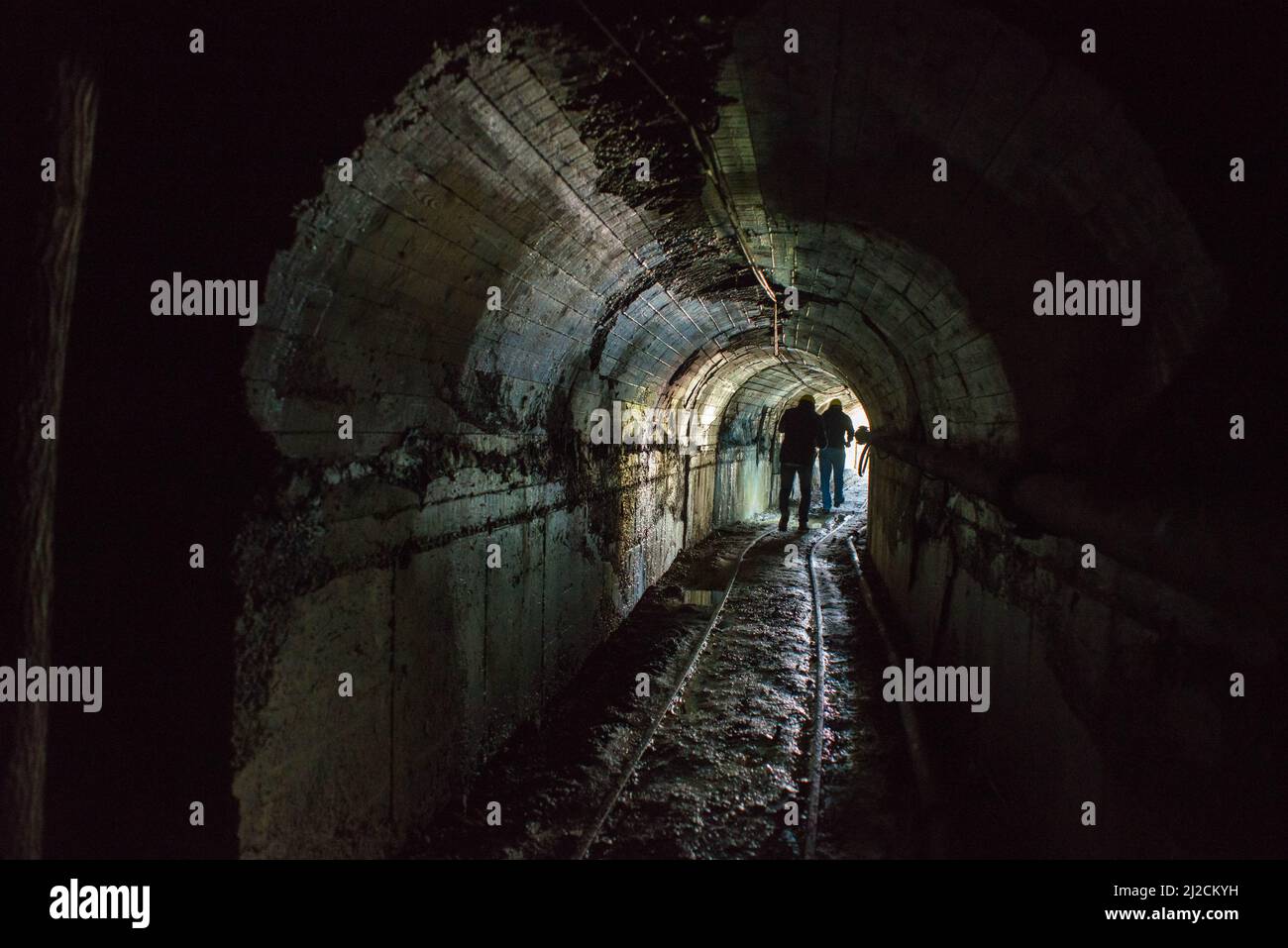 Darzo, Trento, Italy 25/05/2016: Santa Barbara gallery in the Marigole ...