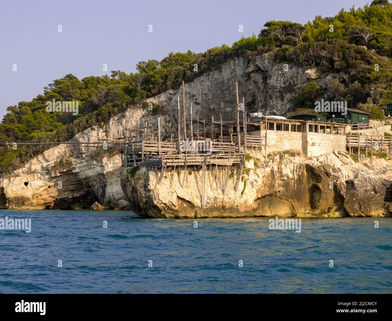 Trabucco, traditional wooden fishing construction structure in Apulia ...